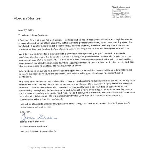 Morgan Stanley LOR | PDF