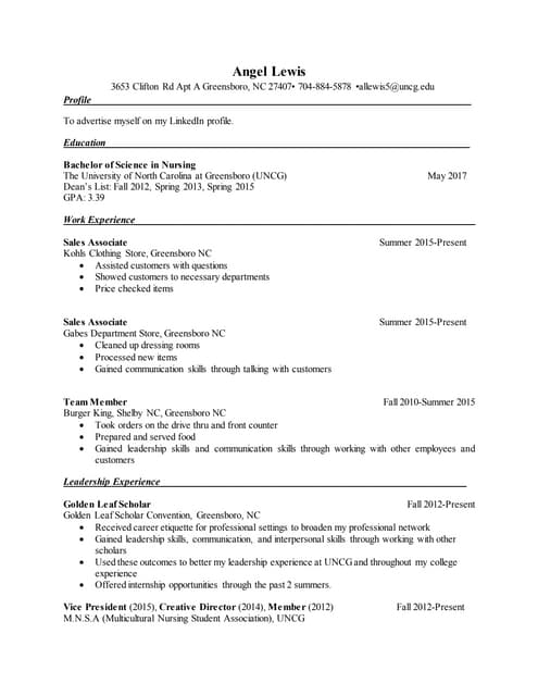 Resume 2 | PDF