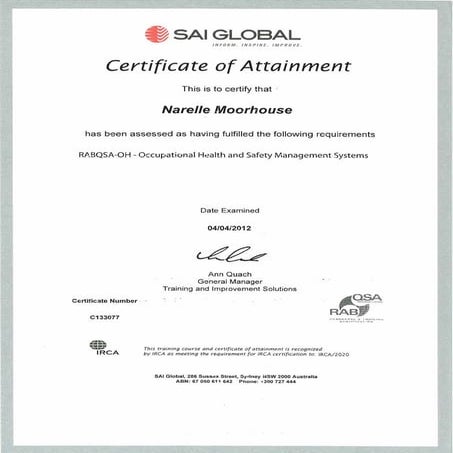 BA Certificate | PDF