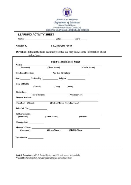 MFLC Nursery 2nd Quarter Test | PDF