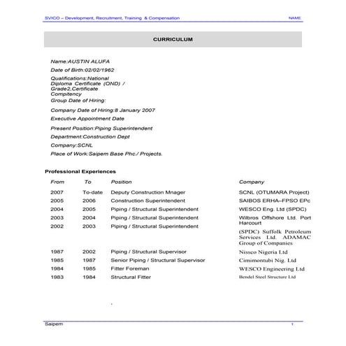 ALUFA AUSTIN CV | PDF