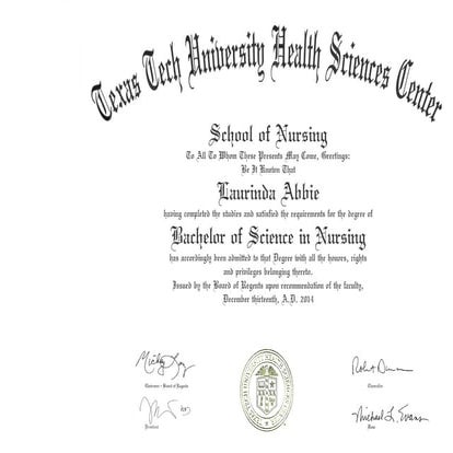 Texas Tech diploma 2014 | PDF