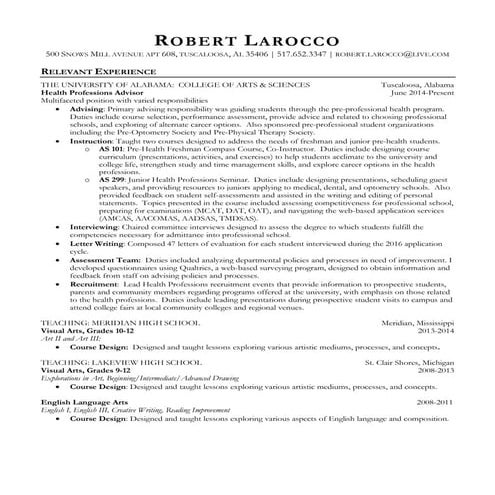 Rob New Format Resume-Revised 6-4-15 | PDF