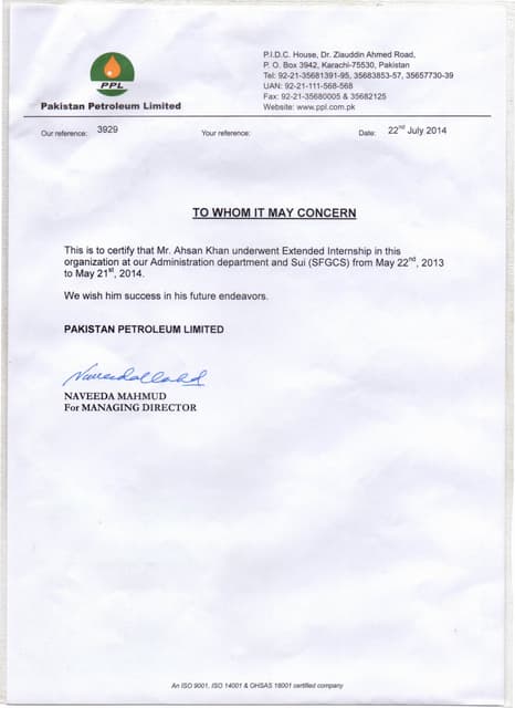 Letter of recommendation HSE | PDF