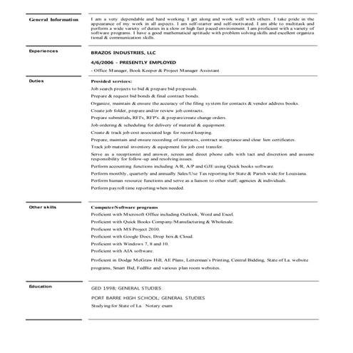 Work Experience | PDF