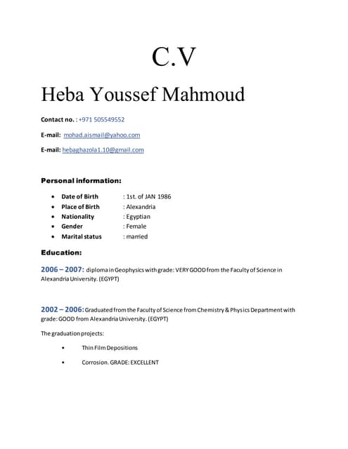 Salha Elhadi formal cv | PDF