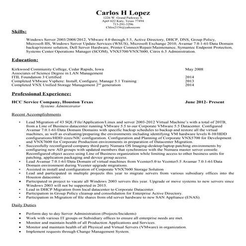 Carlos Lopez Resume_11-13-14 | PDF
