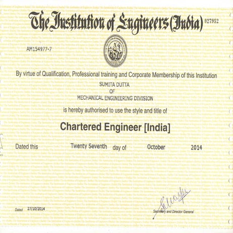 Chartered Engineer Certificate | PDF