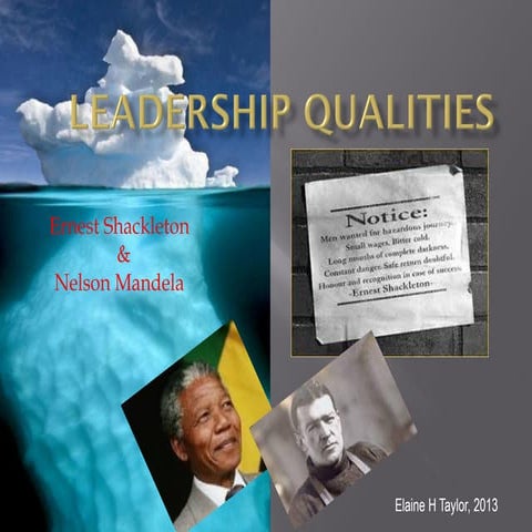 Shackleton Mandelas Leadership Skills | PPT
