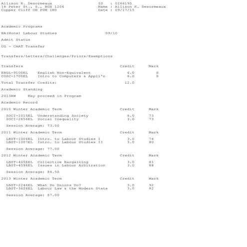 Laurentian Transcript | PDF