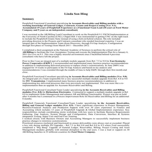 Linda_SonHing_Resume | DOC | Business Utilities | Business