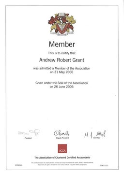 Acca Membership Certificate | PDF