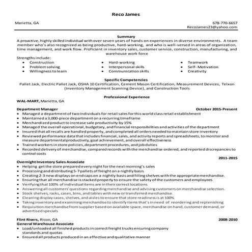Alan Ferraro Resume October2009 | DOC