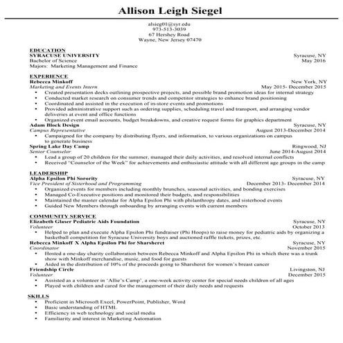 ALS Resume 2016 | PDF