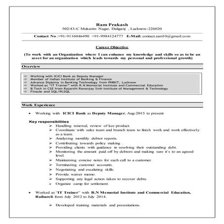 My resume banks | DOC