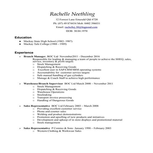 Rachelle Resume Feb 2016-1 | DOC