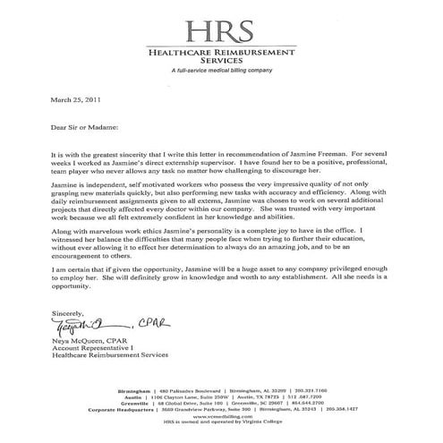 HRS LETTER | PDF