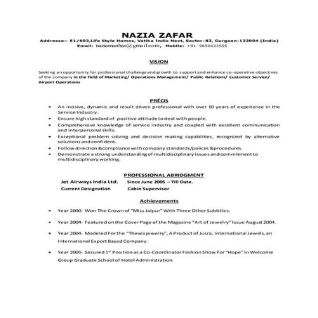 cv nazia | DOCX