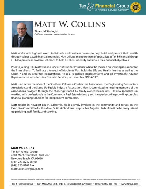 Thomas McHugh Bio | PDF