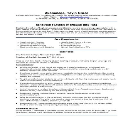 Teacher - Fully Editable ATS Resume Template.docx