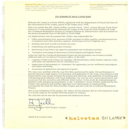 HSL CfHF & CfLR 1 | PDF