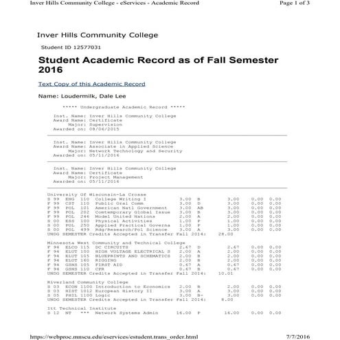 CTU Transcript | PDF
