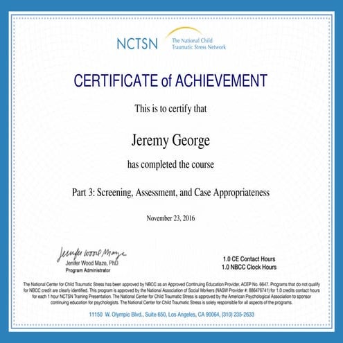 Part 3 Screening, Assessment, and Case Appropriateness_CE Certificate | PDF