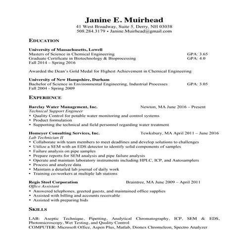 JMuirheadResume-160917 | PDF
