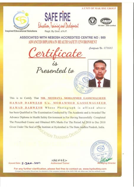 proff certificate 001 | PDF