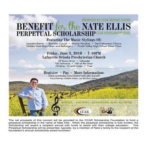 Nate Ellis Benefit Concert Program FINAL | PDF