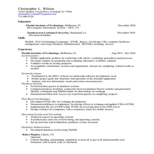 christopher wilson resume1 | PDF