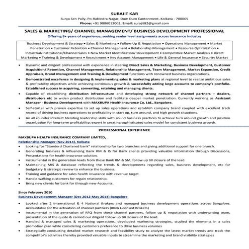 SK Resume | DOC | Sales | Business
