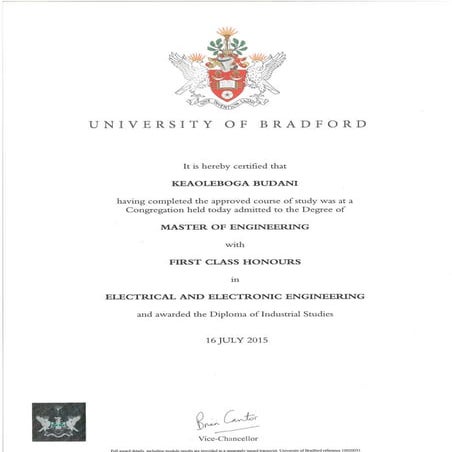 Budani - Certificate | PDF