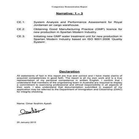 Omar Ibrahim Ayesh - Competency Demonstration | PDF | Air Travel ...