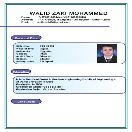 CV Walid (10-2016) | DOC