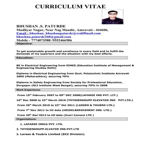 CURRICULUM VITAE | DOC | First Aid | Injuries