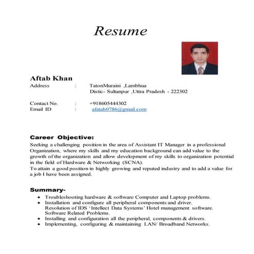 Sheikh CV | DOC
