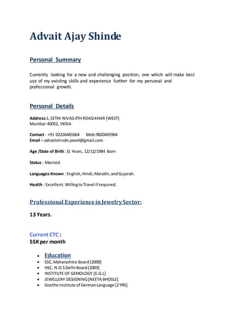 Advait Shinde presentations