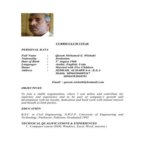 hamdi CV | PDF