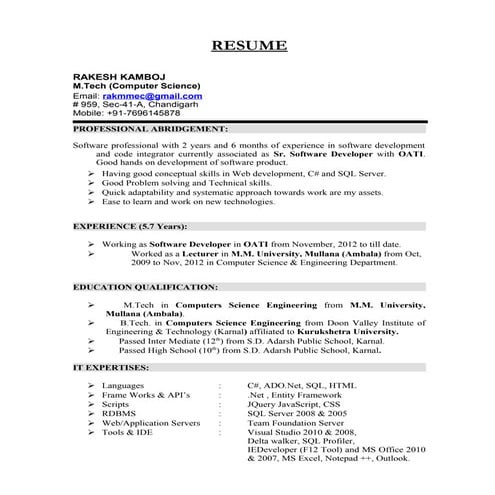 Resume | PDF