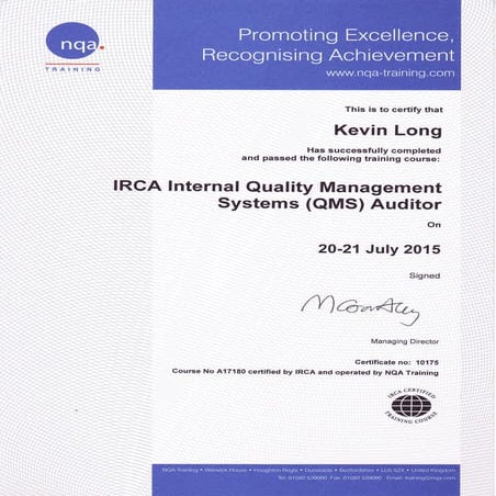 K Long NQA IRCA AUDIT TRAINING CERT.PDF