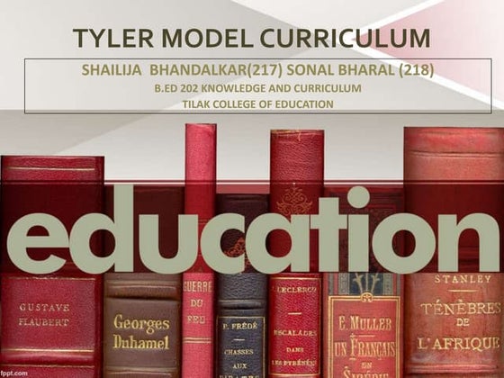 Tyler's model of curriculum evaluation | PPTX