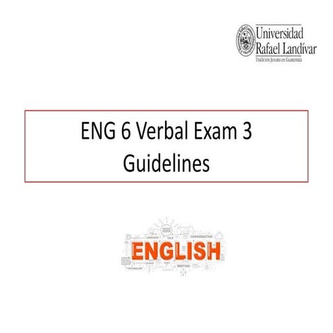 ENG 6 VERBAL EXAM 3 | PPT