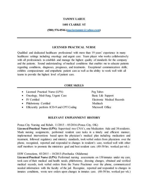 NATASHA THOMPSON RPN Resume | PDF