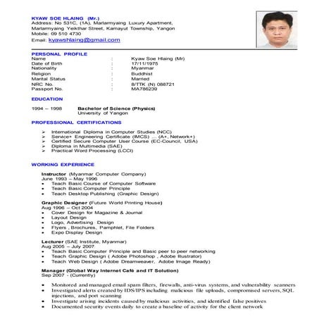 KSH CV updated | DOCX