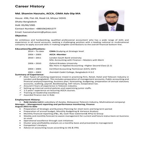 CV_Shamim Hasnain | PDF