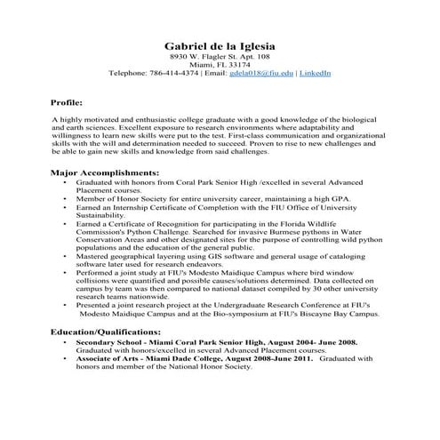 Resume Update | DOCX
