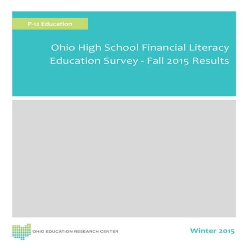 Financial Literacy Survey Report 2015 FINAL | PDF
