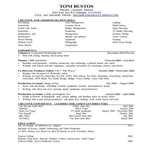 Richard Sanchez Resume 10-2015 | PDF