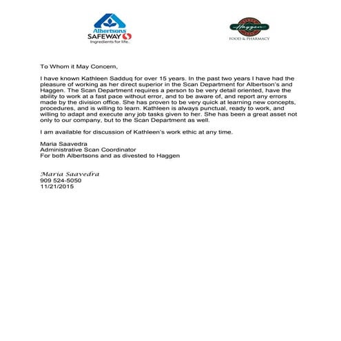 Letter of Recommendation 2 | PDF